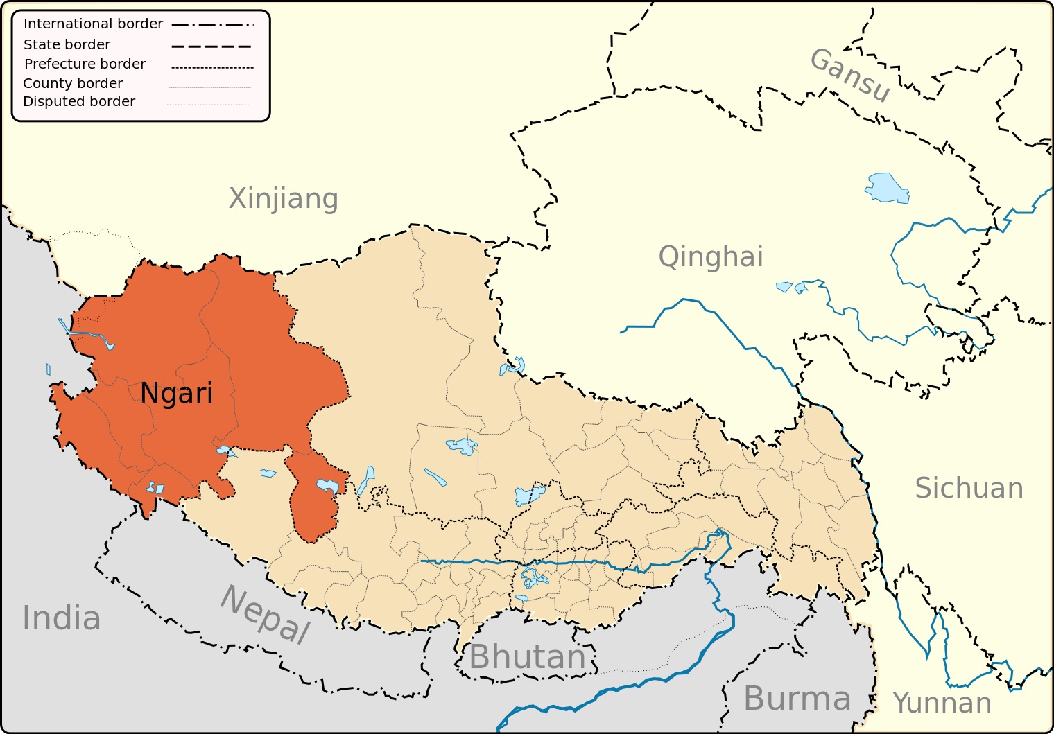 Ngari Tourist Maps | Kailash Manasarovar Travel Maps